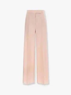 Max Mara Virgin Wool, Silk, And Mohair Wide Leg Trousers - Multicolor