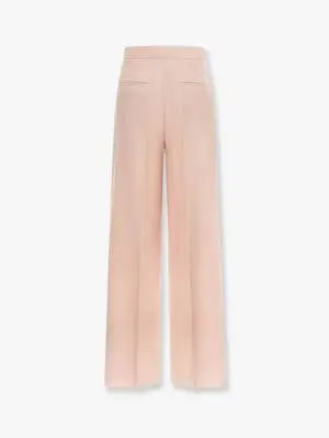 Max Mara Virgin Wool, Silk, And Mohair Wide Leg Trousers