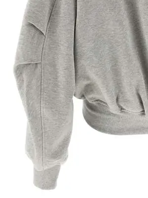 Attico Logo Embroidered Zip-up Fleece Hoodie