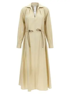 Max Mara Long Cotton Poplin Chemisier Dress - Cream