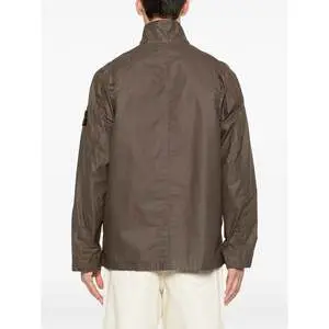 Stone Island High Neck Logo Patch Jacket