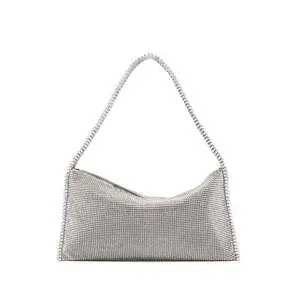 Benedetta Bruzziches Tone Crystal Embellished Shoulder Bag - Silver