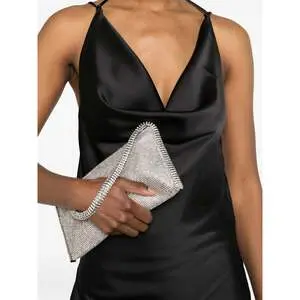 Benedetta Bruzziches Tone Crystal Embellished Shoulder Bag - Silver