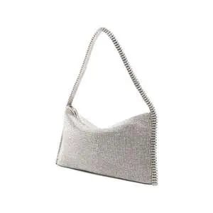 Benedetta Bruzziches Tone Crystal Embellished Shoulder Bag - Silver