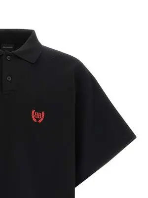 Balenciaga Laurel Classic' Polo Shirt - Black