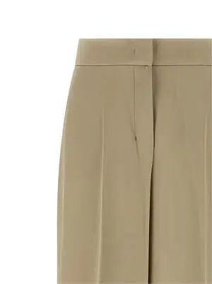 Max Mara Mxepalanca" Wide Leg Silk Trousers - Cream
