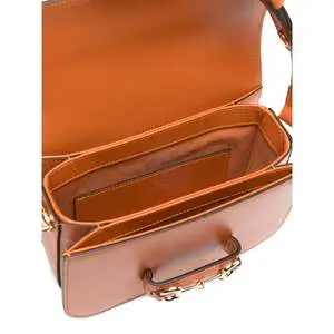 Gucci Shoulder Bag With Horsebit Detail - Orange