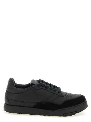 Givenchy Yard Sneakers In Smooth Calf Leather And Suede - Black