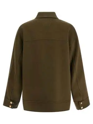 Max Mara Wool Silk Padded Coat With Removable Vest