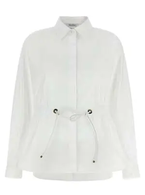 Max Mara Mxmtazzina Pure Cotton Poplin Shirt - White