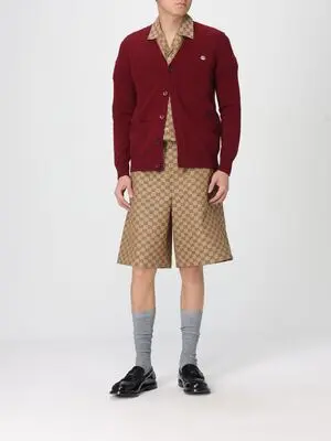 Gucci Burgundy Mix Cashmere V-neck Cardigan