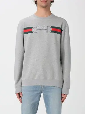 Gucci Sweatshirt With Embossed Logo - Gray