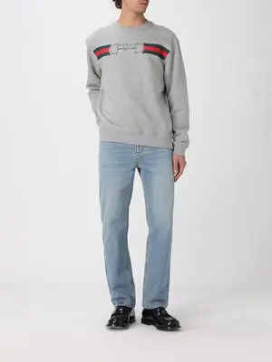 Gucci Sweatshirt With Embossed Logo - Gray
