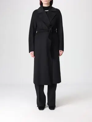 Max Mara Max Mara Studio Wool, Silk, And Cashmere Coat Black
