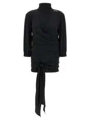 Attico Sash Detail High Neck 3/4 Sleeve Top