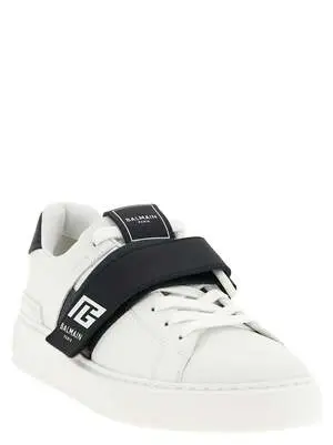 Balmain B-court Calfskin Leather Sneakers - Multicolor