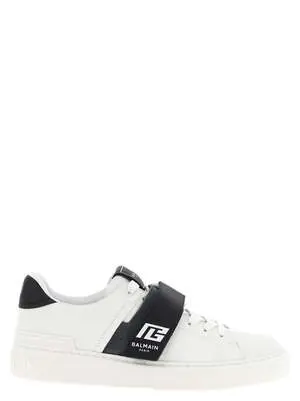 Balmain B-court Calfskin Leather Sneakers - Multicolor