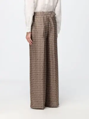 Max Mara Printed Wide Leg Trousers - Brown