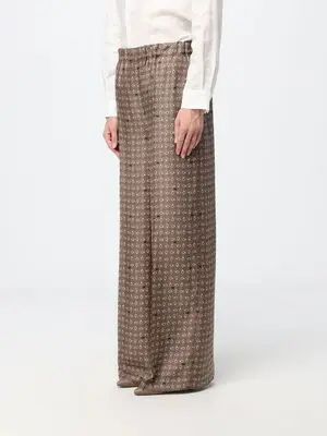 Max Mara Printed Wide Leg Trousers - Brown