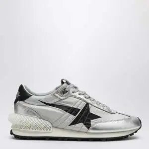 GOLDEN GOOSE Marathon Sneakers In Metallic Ripstop Nylon - Silver