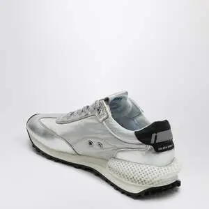 GOLDEN GOOSE Marathon Sneakers In Metallic Ripstop Nylon - Silver