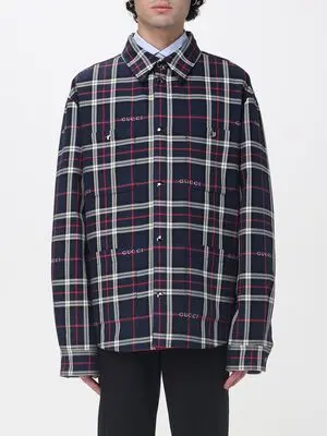 Gucci Checked Cotton Jacket - Blue