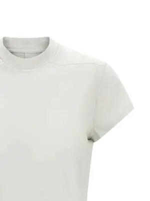 Rick Owens Cropped Jersey T-shirt With Tie Detail - Gray