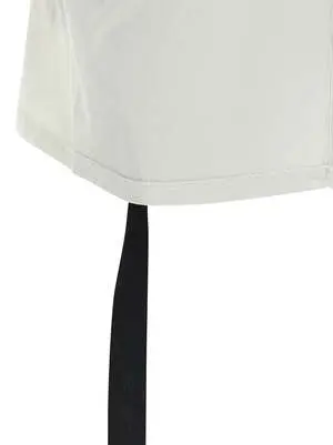 Rick Owens Cropped Jersey T-shirt With Tie Detail - Gray