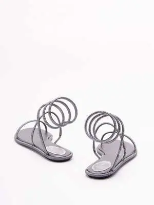 Rene Caovilla Embellished Viscose Sandals - Multicolor