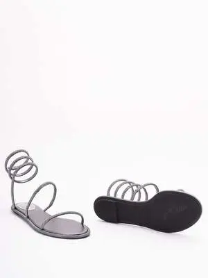 Rene Caovilla Embellished Viscose Sandals - Multicolor