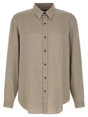 Balmain Jacquard Monogram Shirt - Gray