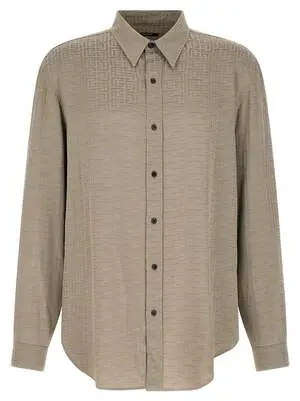 Balmain Jacquard Monogram Shirt - Gray