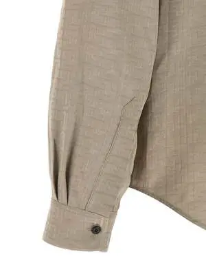 Balmain Jacquard Monogram Shirt - Gray