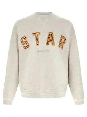 GOLDEN GOOSE Patch Logo Crewneck Sweatshirt - Gray