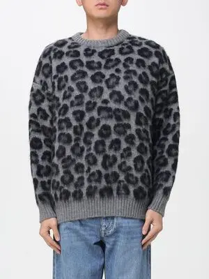 Bottega Veneta Grey Wool Leopard Print Pullover Sweater - Gray