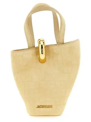 Jacquemus Jacquemus Le Petit Bambola Mini Handbag In Suede Cream