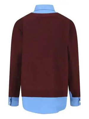 Miu Miu Wool Cardigan With Cotton Details