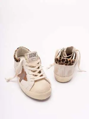 GOLDEN GOOSE Super-star Sneakers With Leopard Print Detail - Multicolor