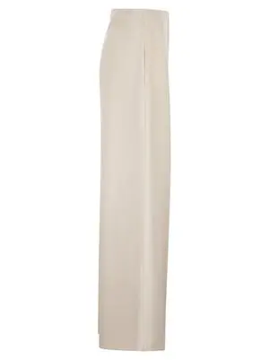 Max Mara Scuba Jersey Wide-leg Trousers - Cream