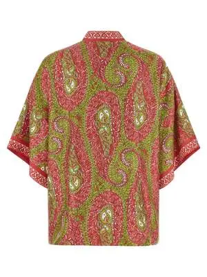 Etro Kesa Paisley Foliage Pure Silk Twill