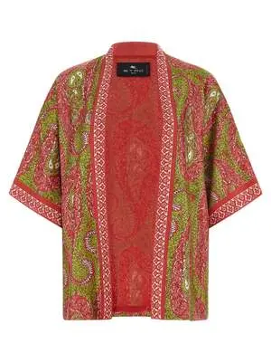 Etro Kesa Paisley Foliage Pure Silk Twill - Multicolor
