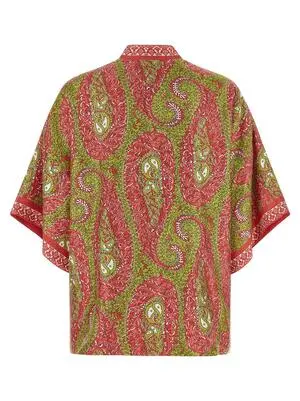 Etro Kesa Paisley Foliage Pure Silk Twill - Multicolor
