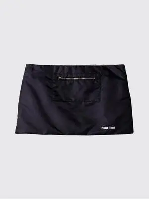 Miu Miu Skirt With Zippered Pocket - Blue