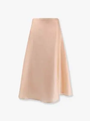 Alberta Ferretti ALBERTA FERRETTI Silk Flared Skirt Cream