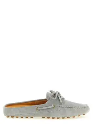 TOD'S Gommino Suede Sabots - Gray