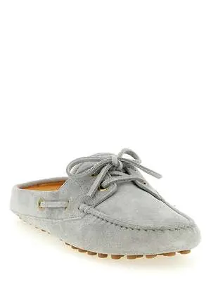 TOD'S Gommino Suede Sabots - Gray