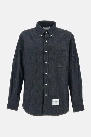 Thom Browne Straight Fit Denim Shirt - Multicolor