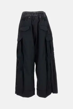 Junya Watanabe Baggy Cargo Trousers With Pleated Inserts - Multicolor