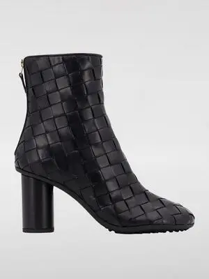 Bottega Veneta Woven Ankle Boots With Zip Closure - Black
