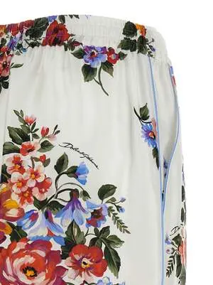 Dolce & Gabbana Vanity' Floral Print Silk Twill Bermuda Shorts - Multicolor